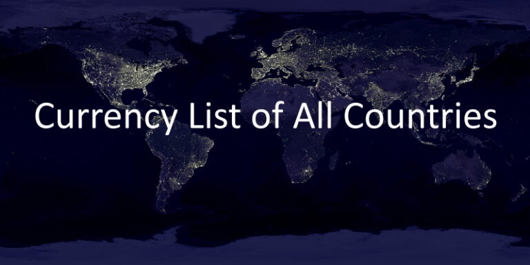 Currency List of All Countries - Currency Calculate